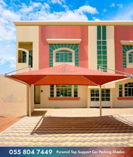 Pyramid Top Support Parking Shades offer maximum protection and cute